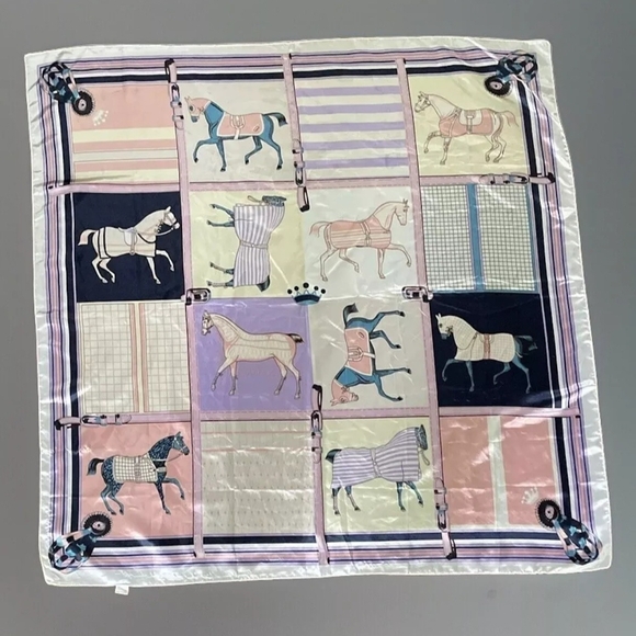 Accessories | 315 Equestrian Themed Silk Scarf | Poshmark